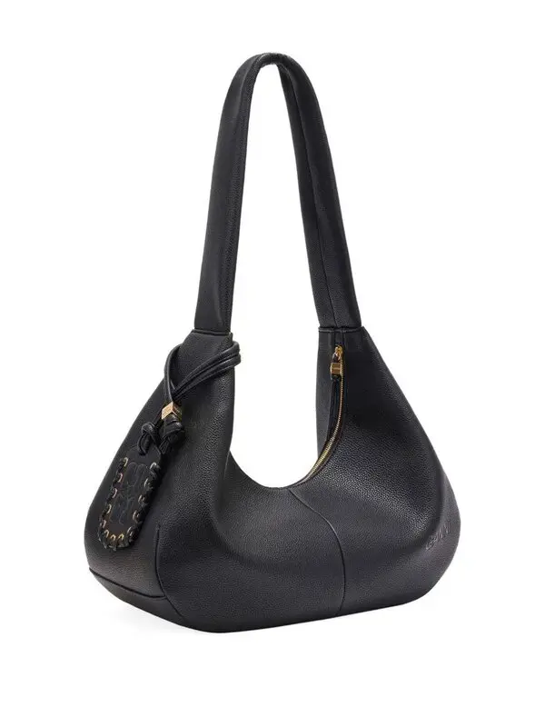 GANNI Logo-engraved Tote Bag - Black