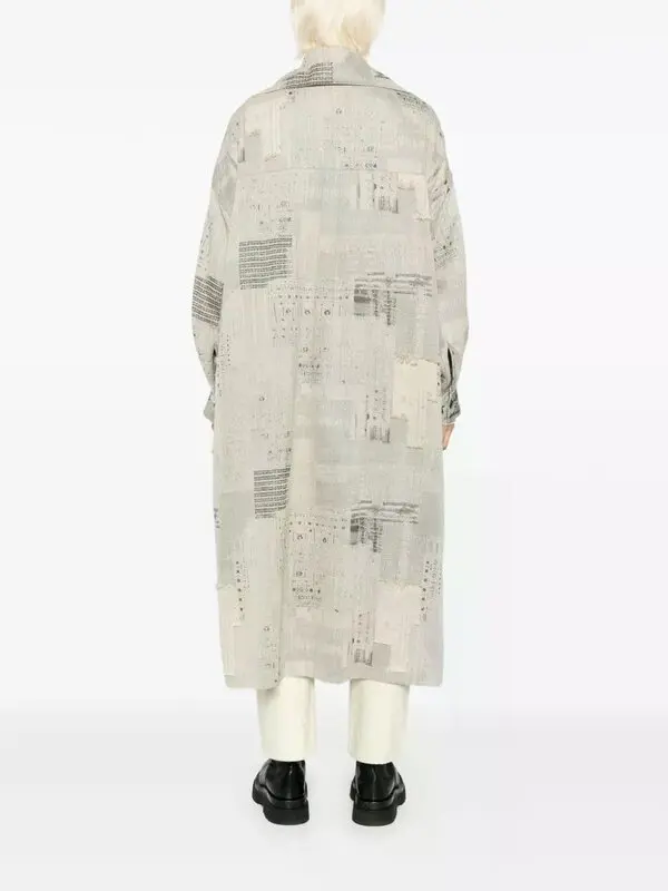 Y’s Printed Relaxed Fit Coat