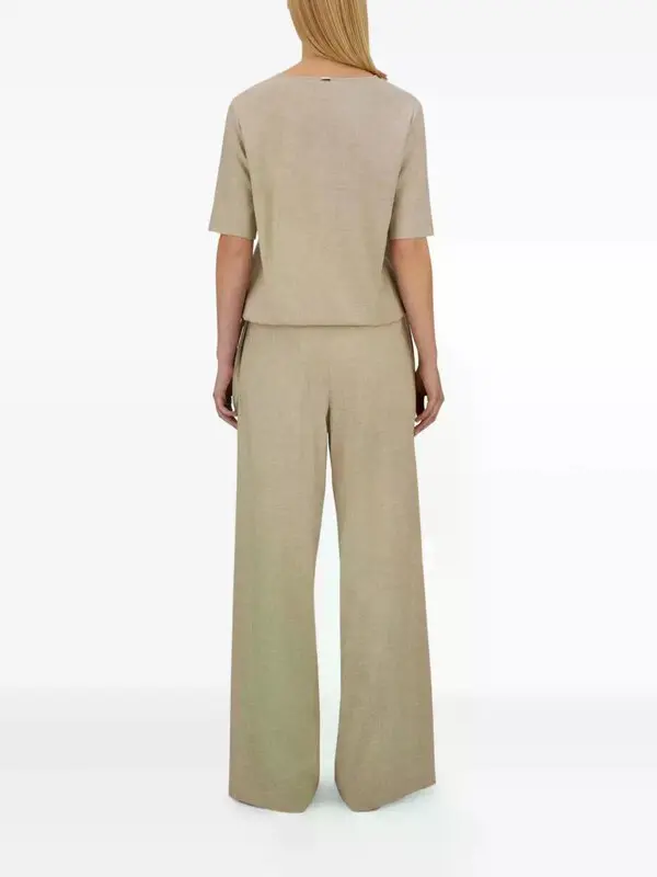 Herno Light Beige Straight-leg Trousers