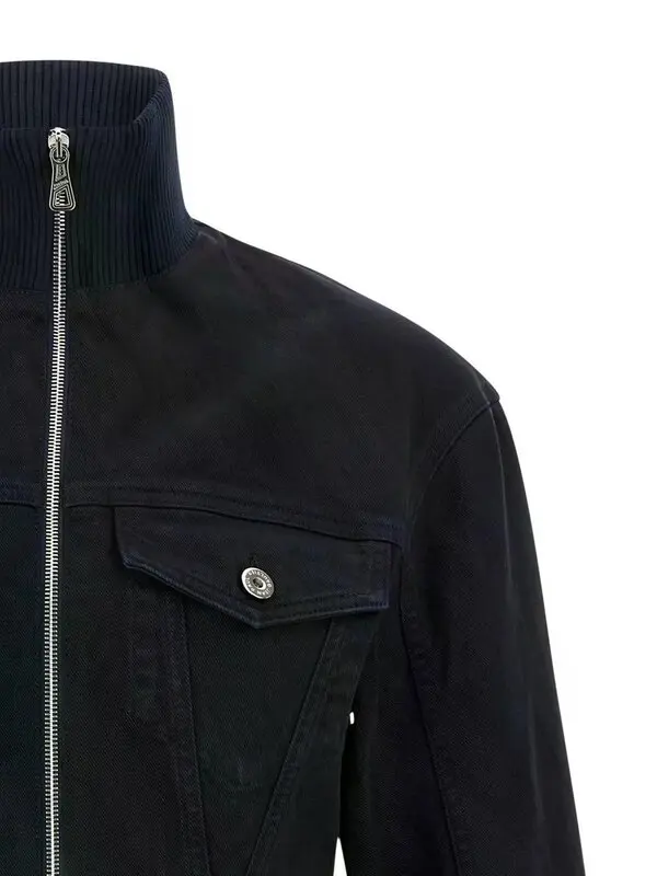 JEAN PAUL GAULTIER Denim Jacket With Zip Closure And Front Splits