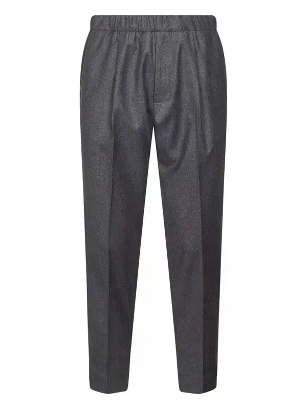 D4.0 Pleated Elasticated Waistband Trousers - Grey