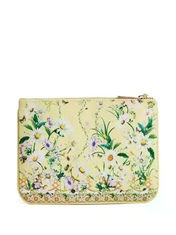 Camilla Daisy Chains Zip Clutch With Gold-tone Charm