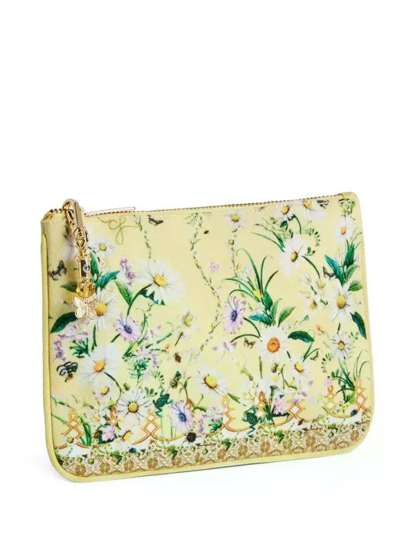 Camilla Daisy Chains Zip Clutch With Gold-tone Charm