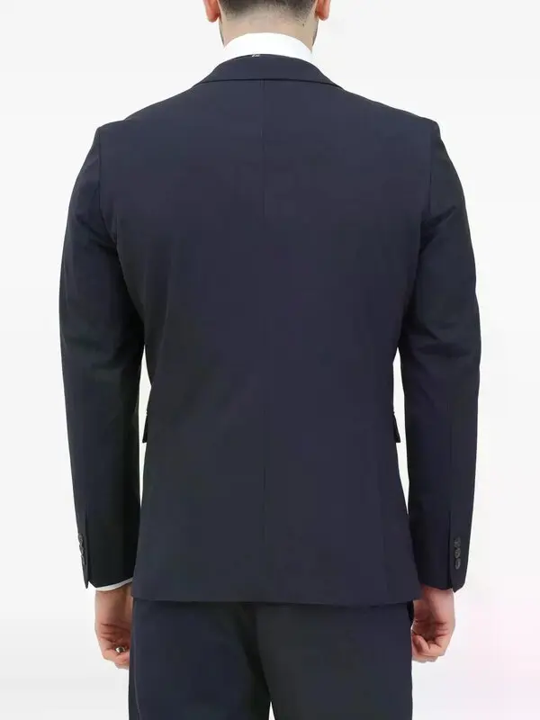 SELECTED Notched-lapel Blazer - Blue