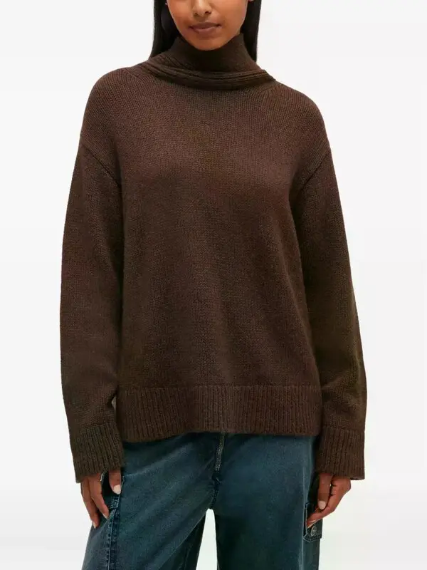 GANNI High-neck Open-back Pullover