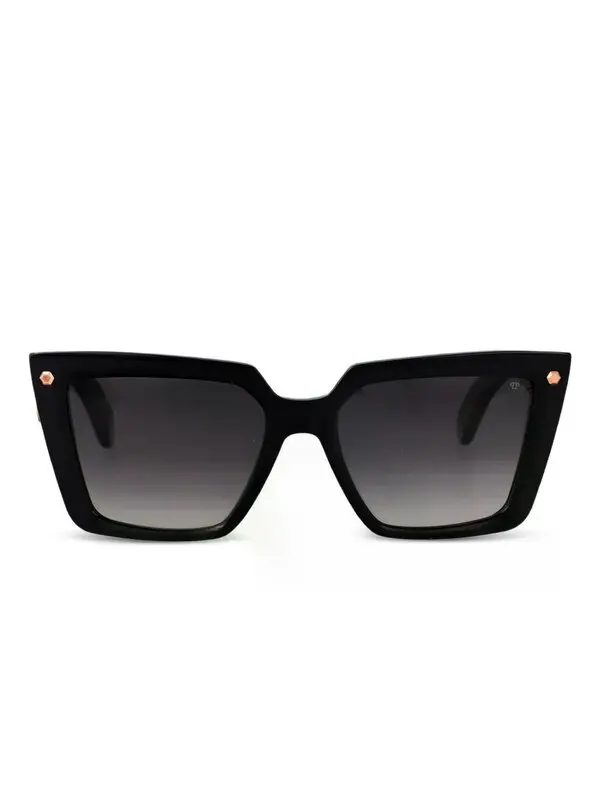 Philipp Plein Geometric Frame Sunglasses - Black