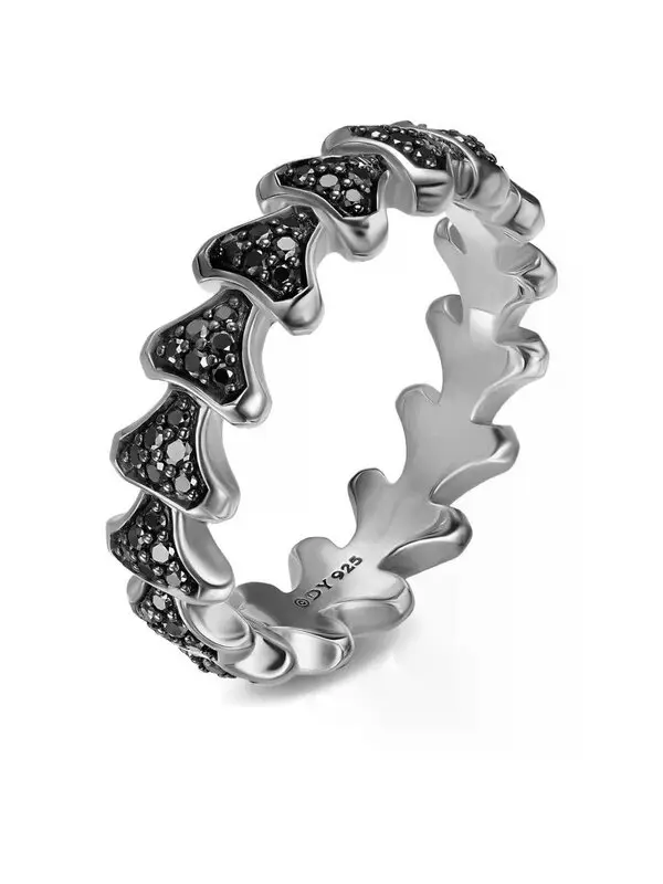 David Yurman Sterling Black Diamond Ring