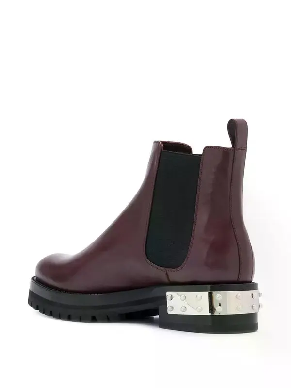 Alexander McQueen Chelsea Boots With Studded Logo Plaque