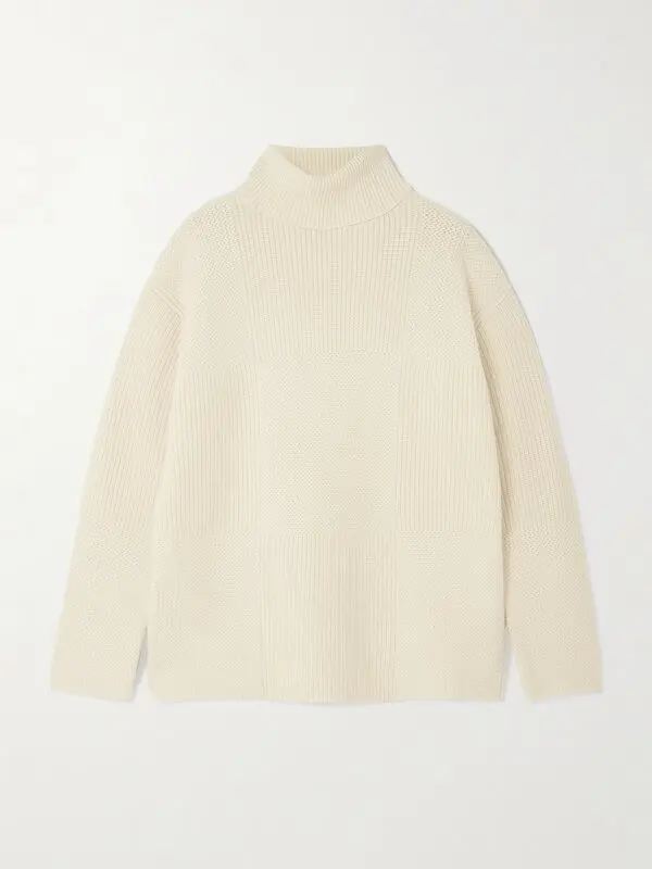 JOSEPH Merino Wool Turtleneck Sweater - Neutrals