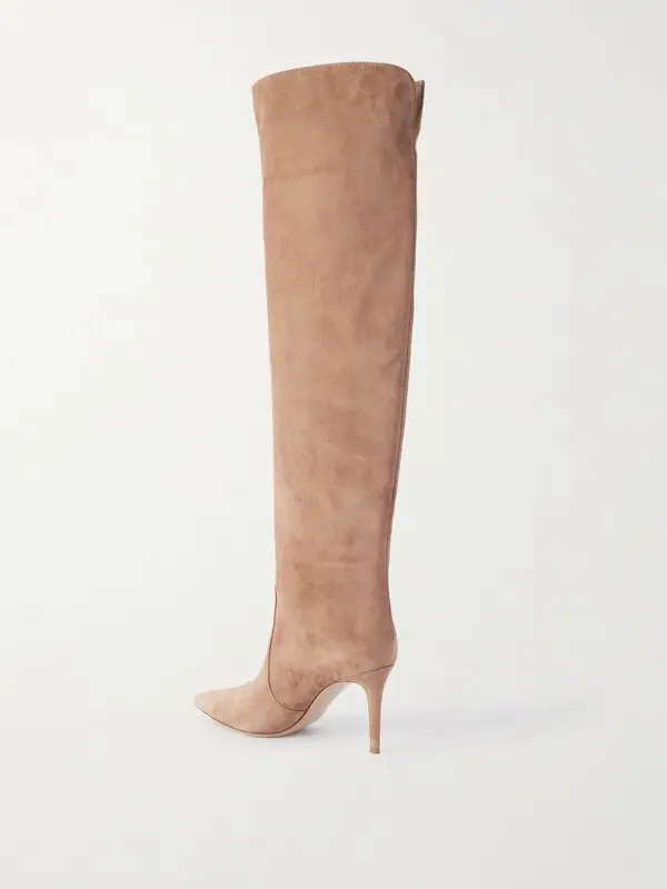 GIANVITO ROSSI Suede Over-the-knee Boots - Neutrals