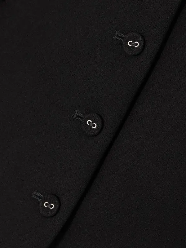 Jacquemus Ovalo Crepe Cropped Jacket - Black