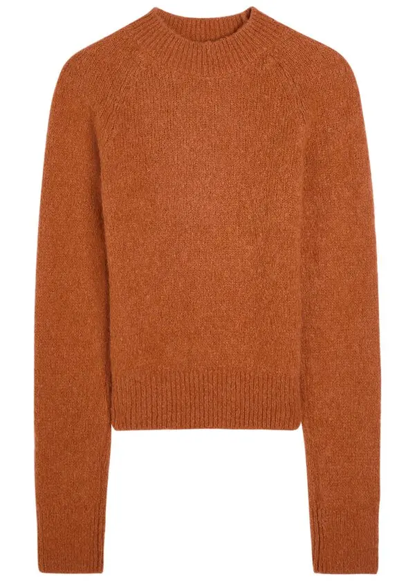 Dries Van Noten Textured Alpaca-blend Jumper - Rust