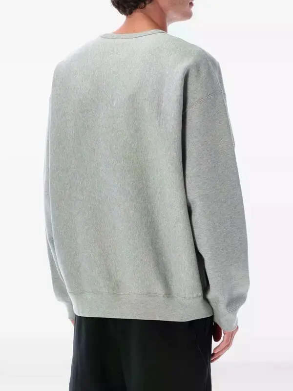 Nike Swoosh Embroidery Crew-neck Sweatshirt - Grey