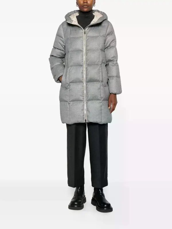 Peserico Quilted Hooded Coat
