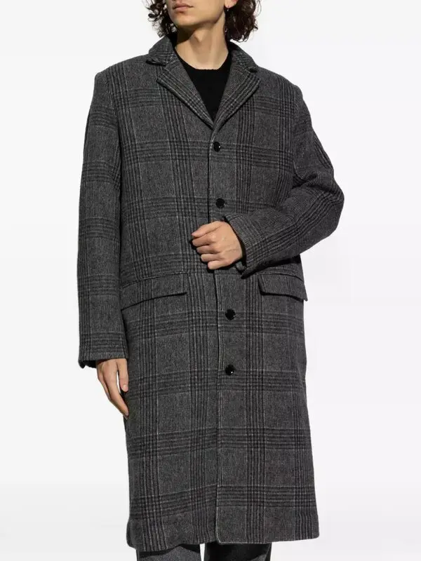 SAMSOE SAMSOE Checked Wool Coat