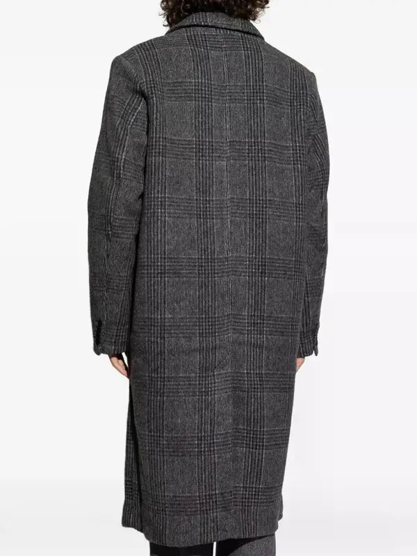 SAMSOE SAMSOE Checked Wool Coat