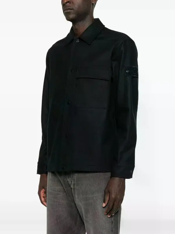 Stone Island Patch-pocket Wool Shirt