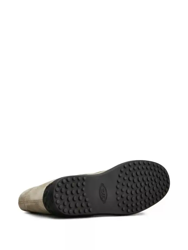 TOD'S Suede Combat Boots - Neutrals
