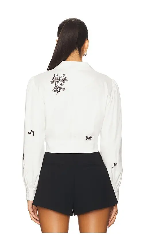 Cinq À Sept Wildflower Whimsy Marin Top - Ivory