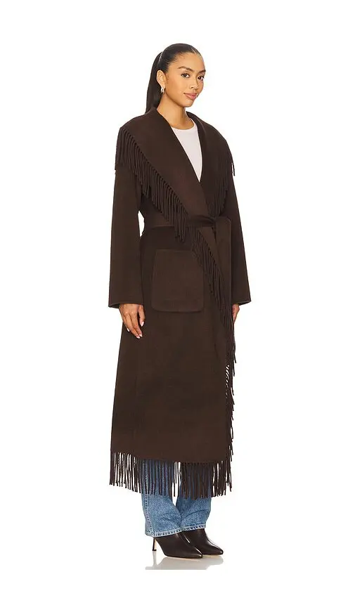 Simkhai Carrie Fringe Robe Coat