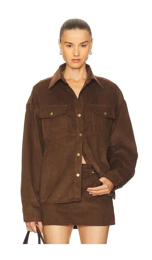 EB DENIM Daniele Corduroy Shirt Jacket - Brown