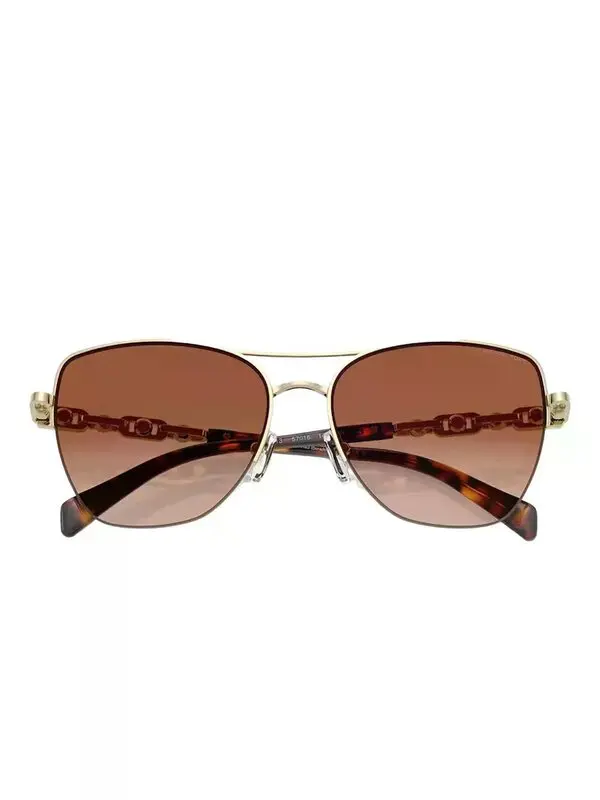 Michael Kors Aviator Chain Embellished Sunglasses