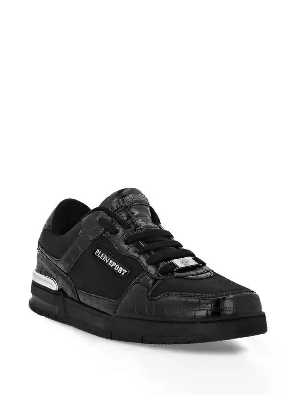 PLEIN SPORT Crocodile-effect Panel Sneakers