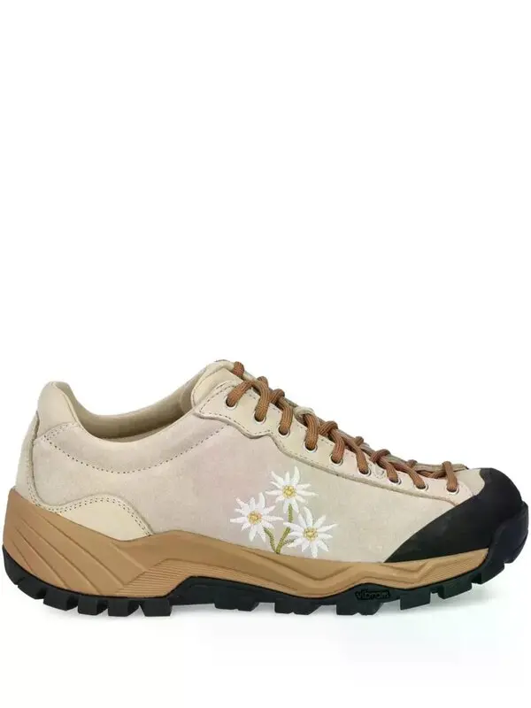 Diemme Embroidered Floral Trail Sneakers - Neutrals