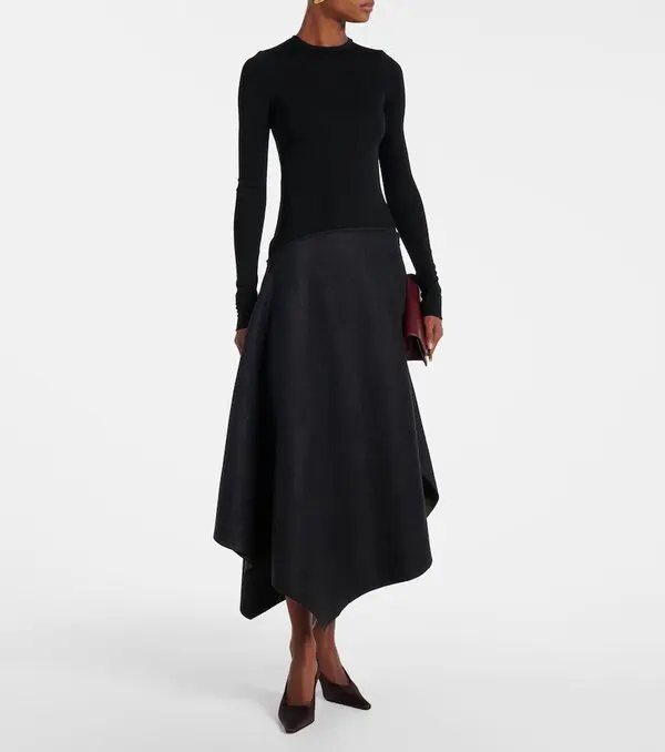 Victoria Beckham Asymmetric Midi Dress