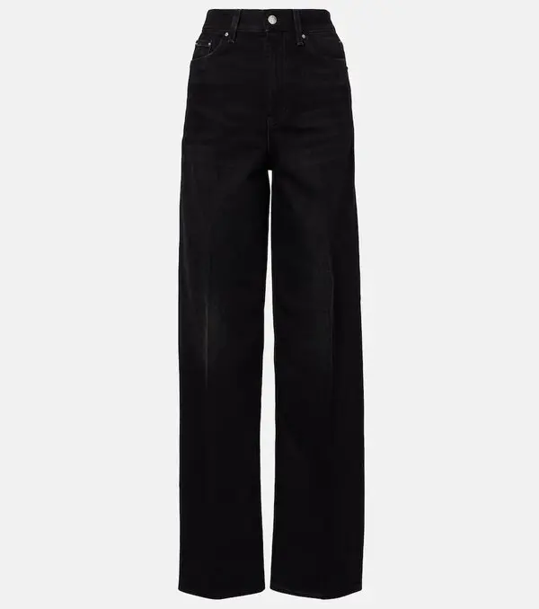 TOTEME High-rise Wide-leg Jeans In Faded - Black