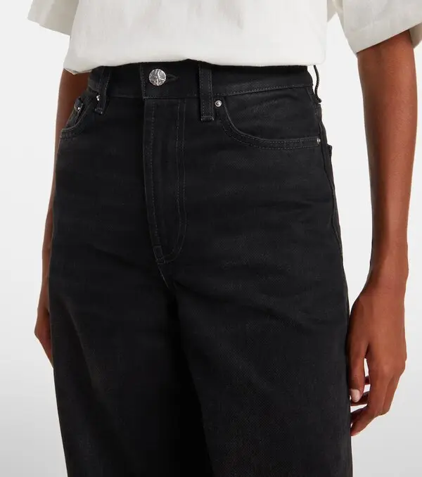 TOTEME High-rise Wide-leg Jeans In Faded