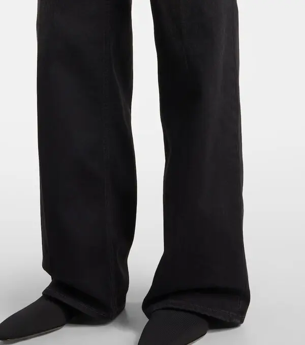 TOTEME High-rise Wide-leg Jeans In Faded