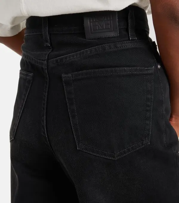 TOTEME High-rise Wide-leg Jeans In Faded