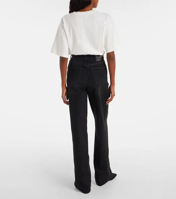 TOTEME High-rise Wide-leg Jeans In Faded