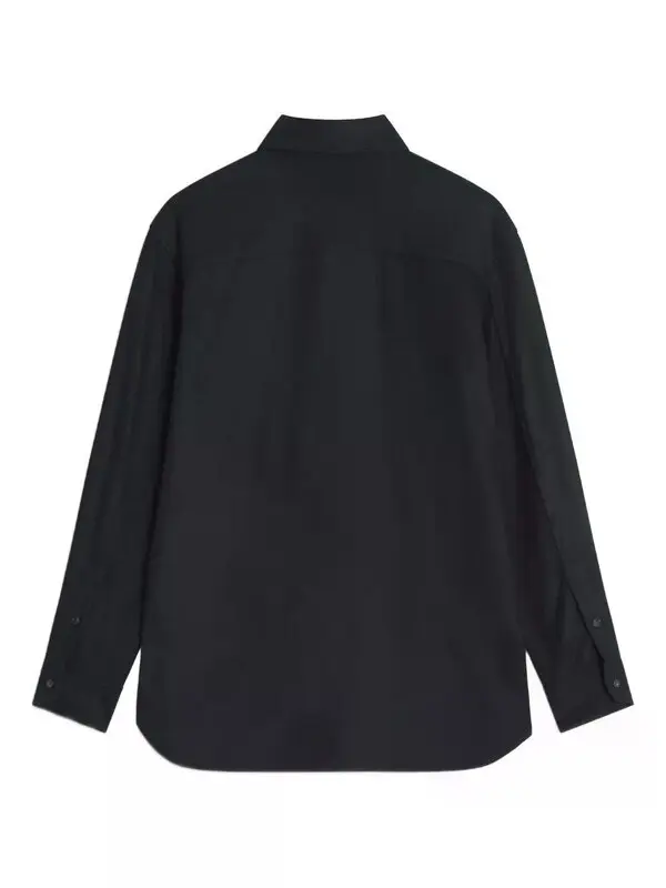Maison Kitsuné Embroidered Wool Shirt