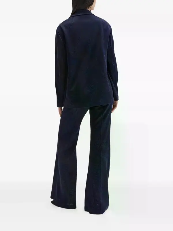 MARGHERITA MACCAPANI Glitter-embellished Double-breasted Blazer - Blue