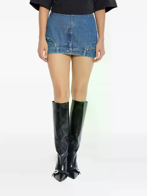 Vetements Upside-down Denim Mini Skirt