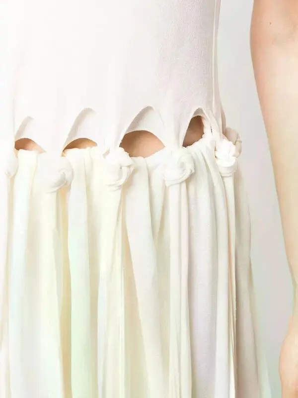 Chloé Drop-waist Knotted Crepe Maxi Dress