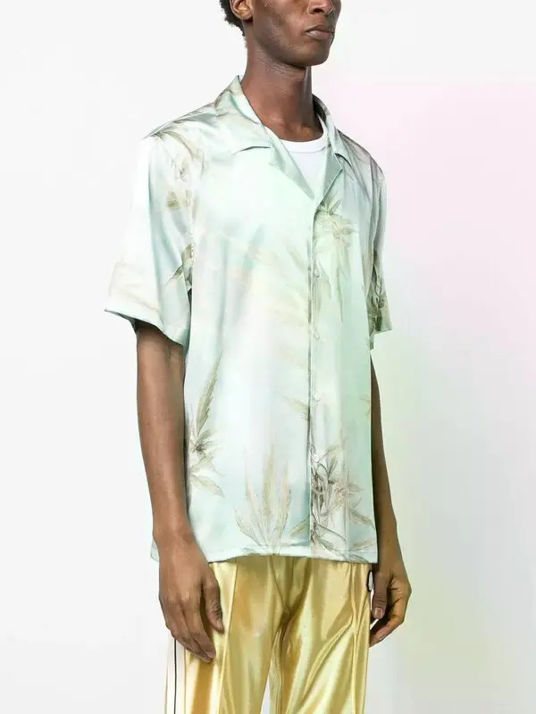 NAHMIAS Palm Tree-print Bowling Shirt