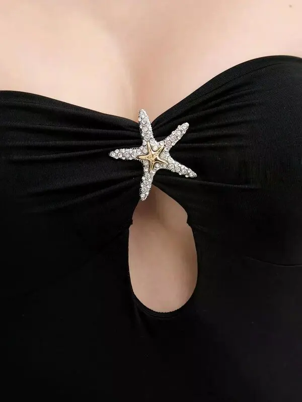 Guess Starfish Embellished Strapless Swimsuit