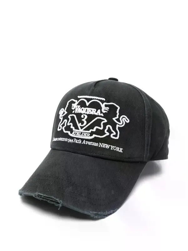 Vaquera Embroidered-logo Cap - Black