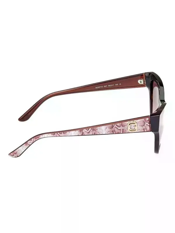 Guess Cat-eye Sunglasses With Tortoiseshell Effect - Red