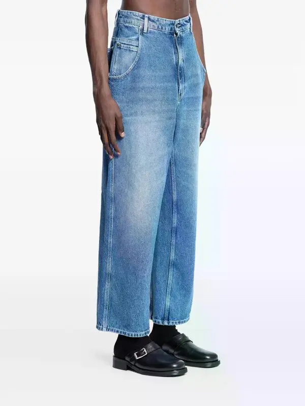 HED MAYNER Draped Five-pocket Jeans