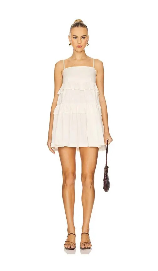 WeWoreWhat Tiered Babydoll Mini Dress - Ivory