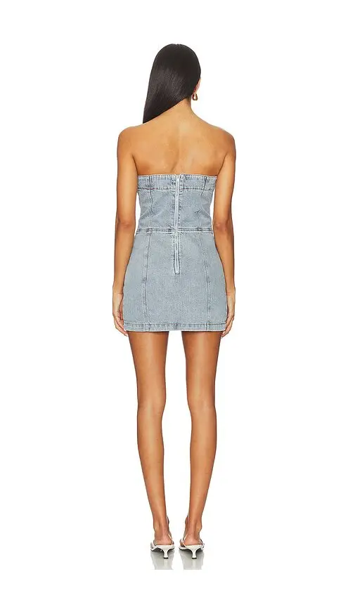Amanda Uprichard Denim Skort Romper