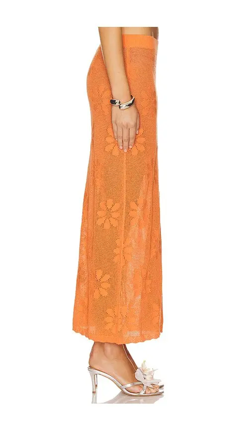 ASTA RESORT Bruna Crochet Skirt - Orange