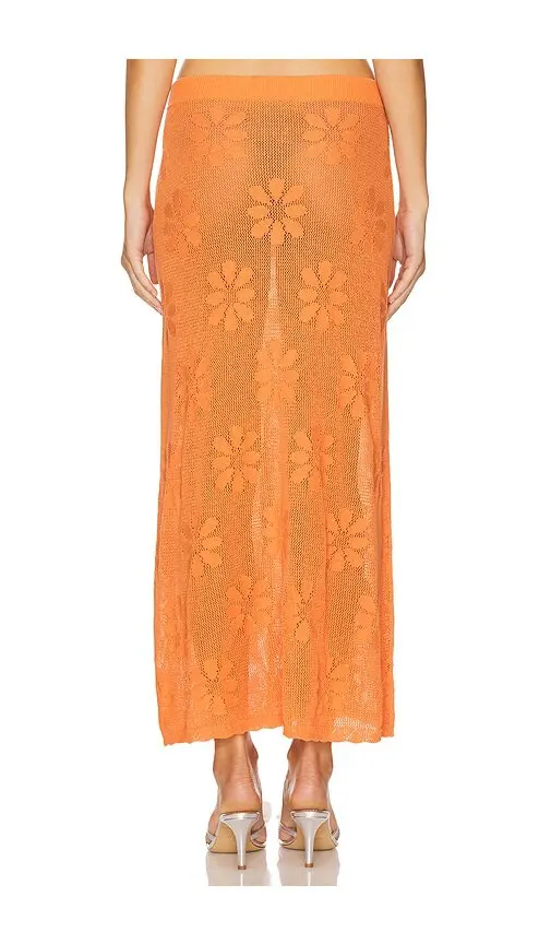 ASTA RESORT Bruna Crochet Skirt - Orange