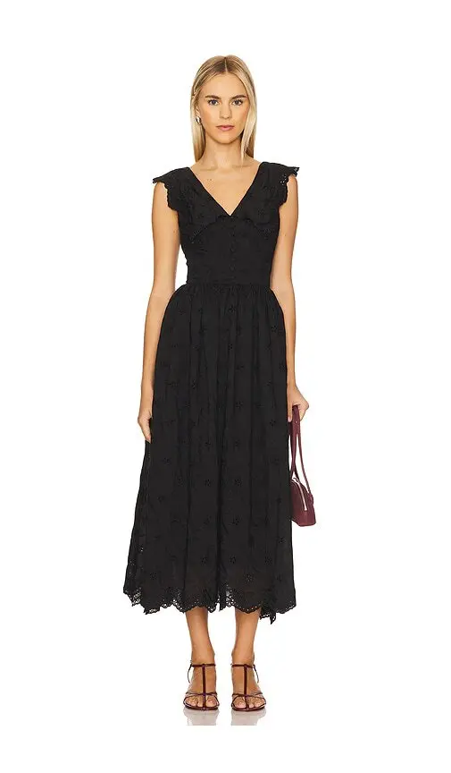 Tularosa Sofie Midi Dress - Black