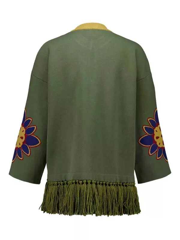 PAULA Embroidered Floral Tunic With Fringe Detail