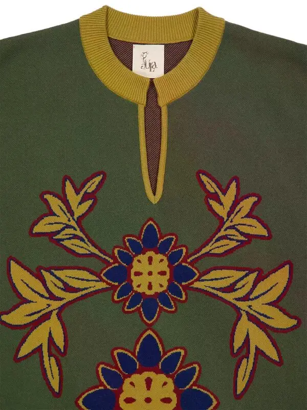 PAULA Embroidered Floral Tunic With Fringe Detail